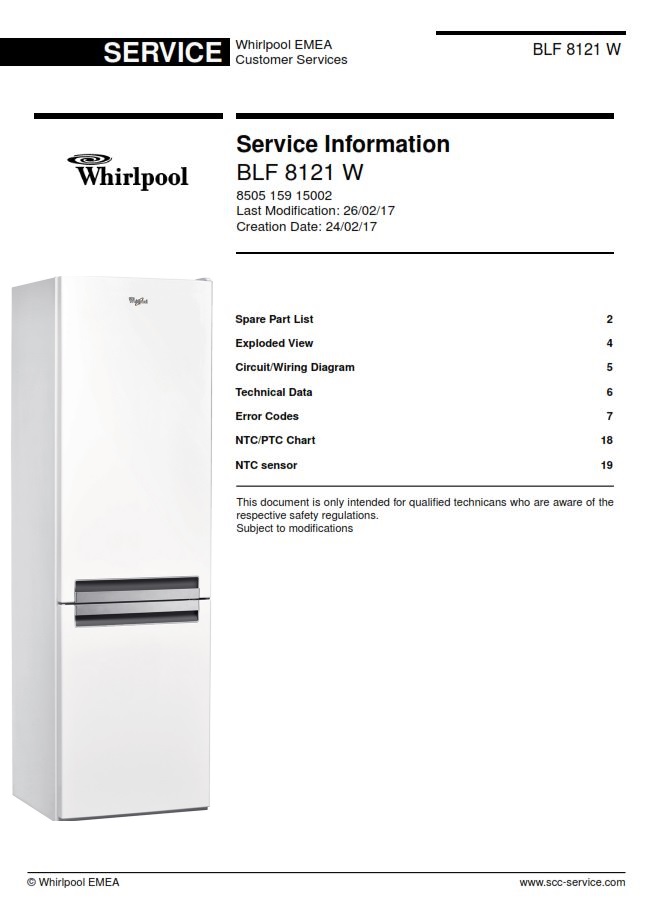 Whirlpool AWG 1112 S PRO Washing Machine Service Manual and Technicians ...