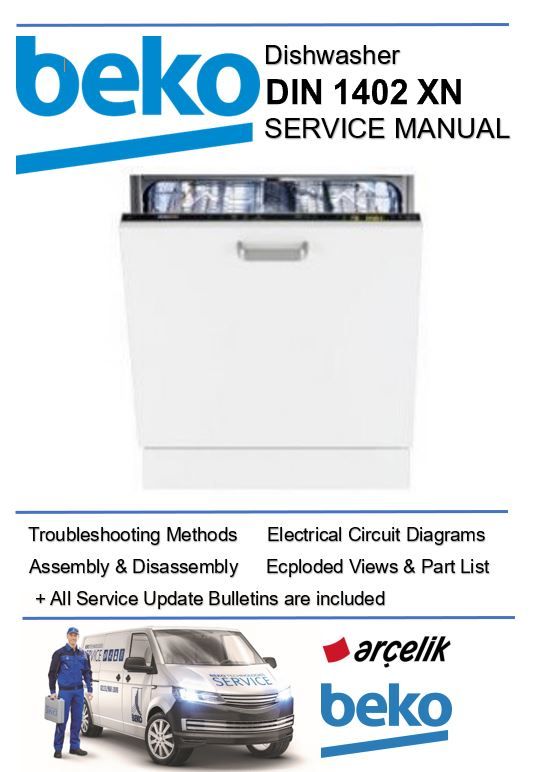 Beko DIN 1402 XN Dishwasher Service Manual