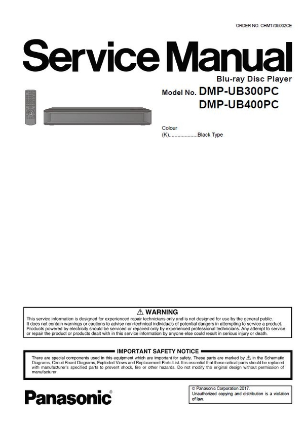 Panasonic DMP UB400 UB300 Service Manual and Repair In Panasonic DMP UB400 UB300 Service Manual and Repair In