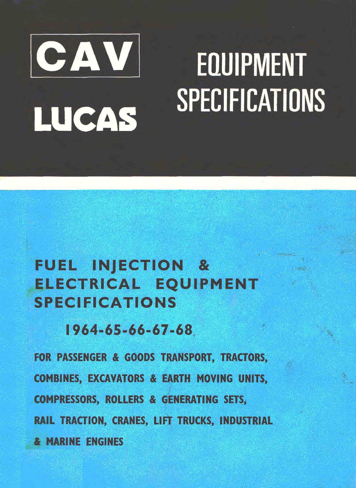 Cav - Lucas Fuel injection and Electrical equiptment Specifications ...