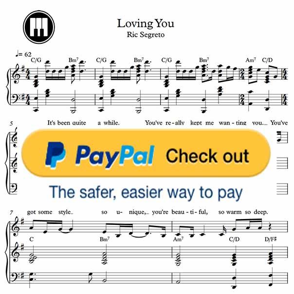 Loving You - Piano Sheetmusic pdf /Ric Segreto