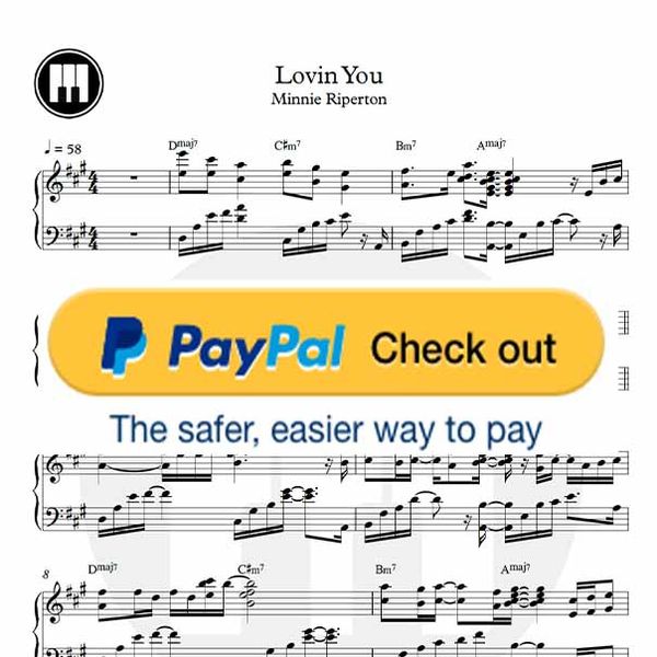 Lovin You - Piano Sheetmusic pdf /Minnie Riperton