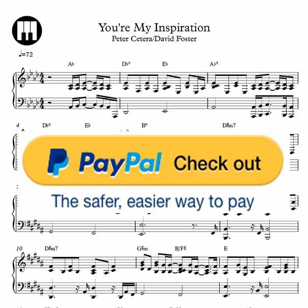 You're The Inspiration - Piano Sheetmusic pdf /Peter Cetera