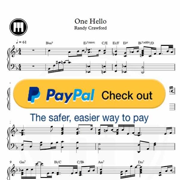 One Hello - Piano Sheetmusic pdf /Randy Crawford