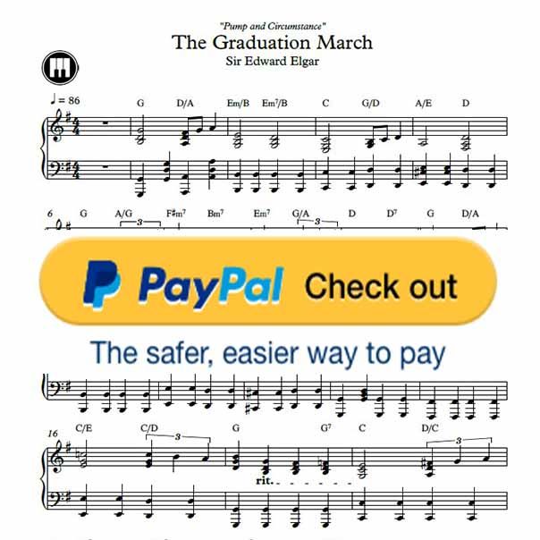 The Graduation March - Piano Sheetmusic pdf /Sir Edward Elgar