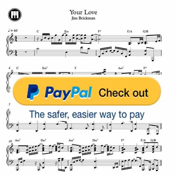 Your Love - Piano Sheetmusic pdf /Jim Brickman
