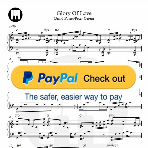 Glory Of Love - Piano Sheetmusic pdf /Peter Cetera