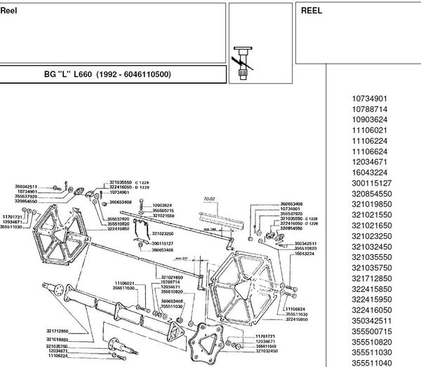 Laverda Header L660 (1992 - 6046110500) - Parts Catal