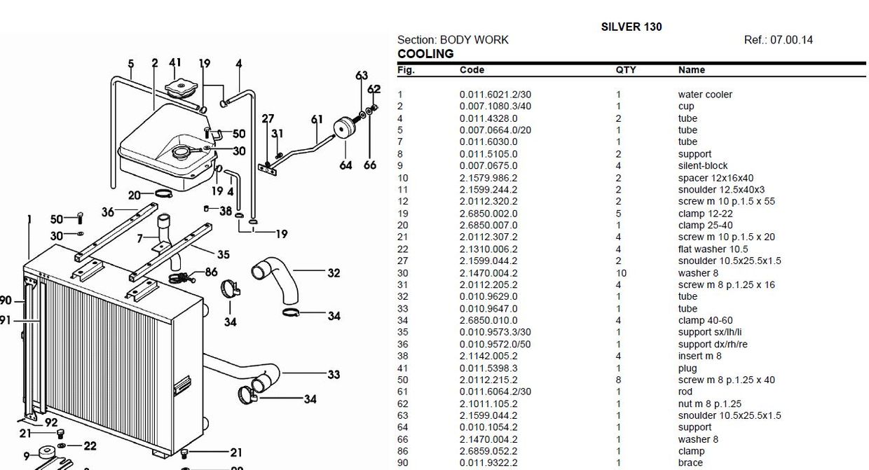Same Silver 130 - Parts Catalog