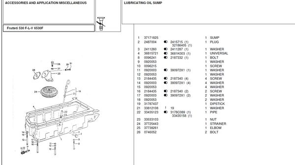 Landini Frutteti 530 F- L-V 6530 F - Parts Catalog