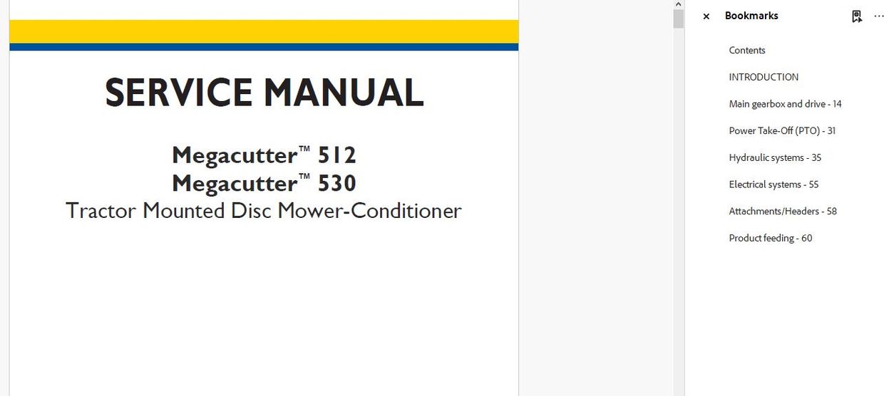 New Holland Megacutter™ 512 Megacutter™ 530 Tractor Mounted Disc Mower ...