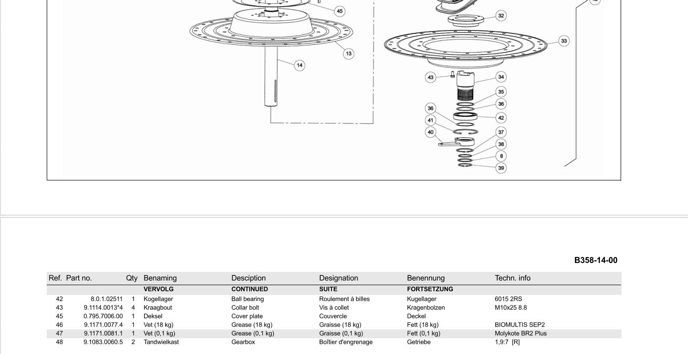 Lely Hibiscus Parts Catalogs