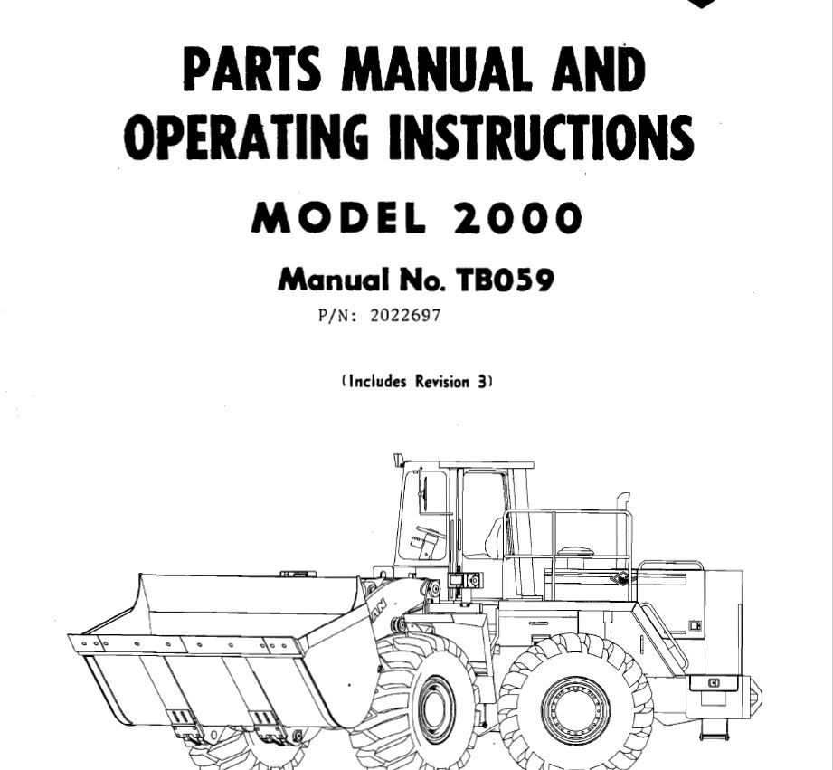 O&K 2000 (TB059) - Parts Manual and Operating Instructions