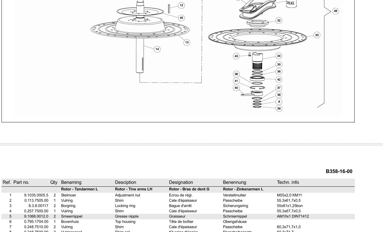 Lely Hibiscus Parts Catalogs