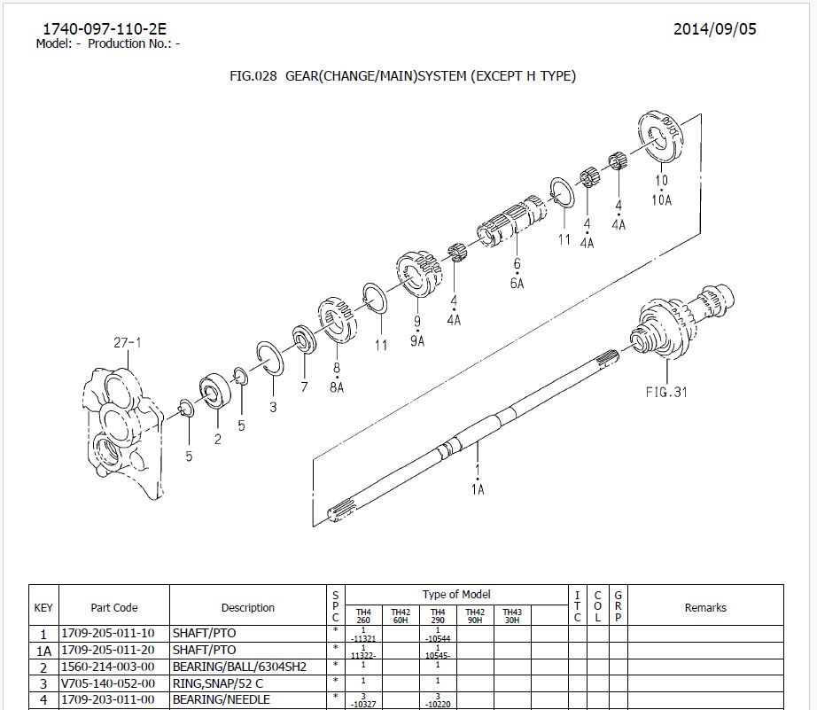Iseki TH4260_TH4290_TH4330- Parts Catalog