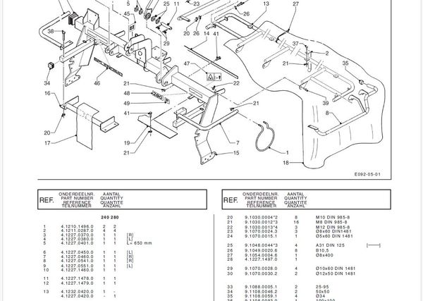 Lely Splendimo 240F 280F Mower – Parts Catalog