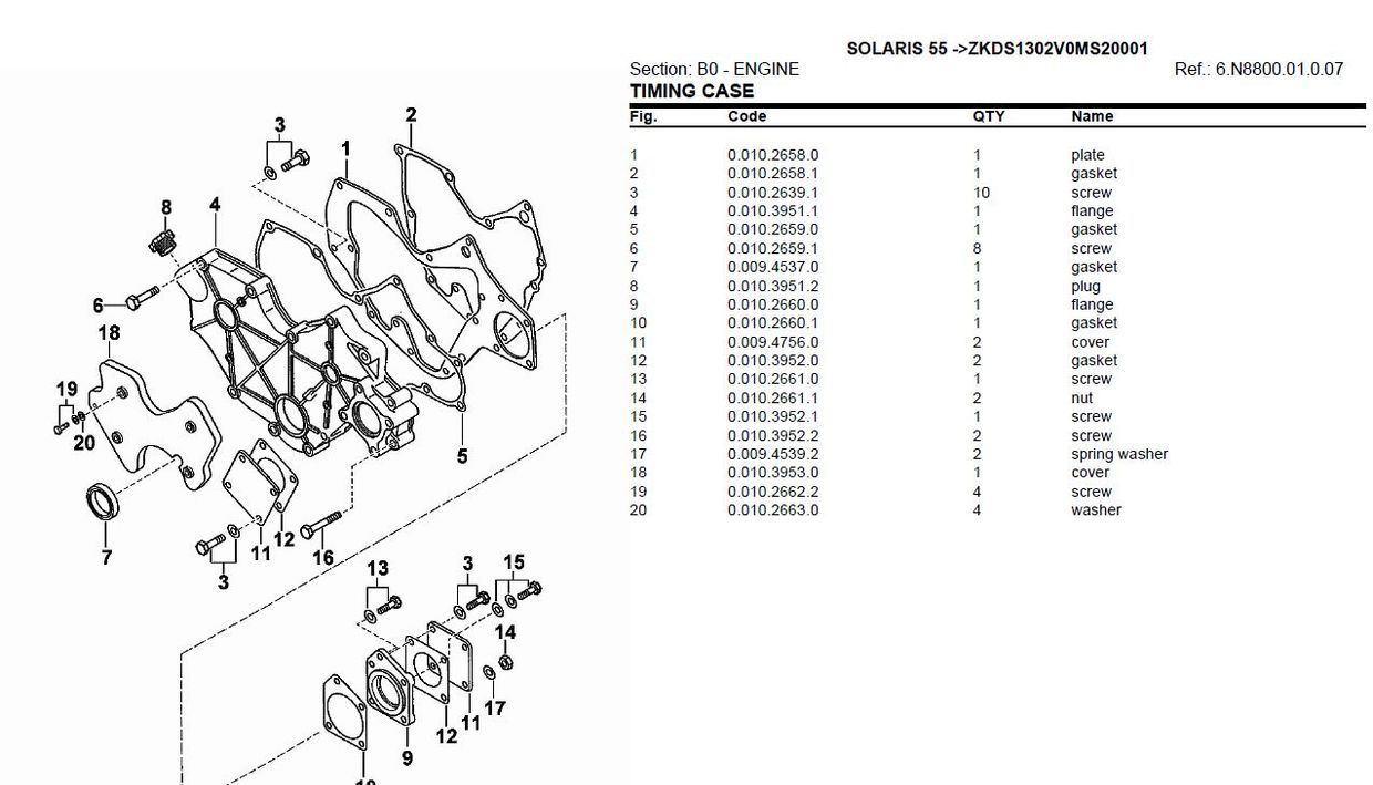 Same Solaris 55 after ZKDS1302V0MS20001 - Parts Catalog