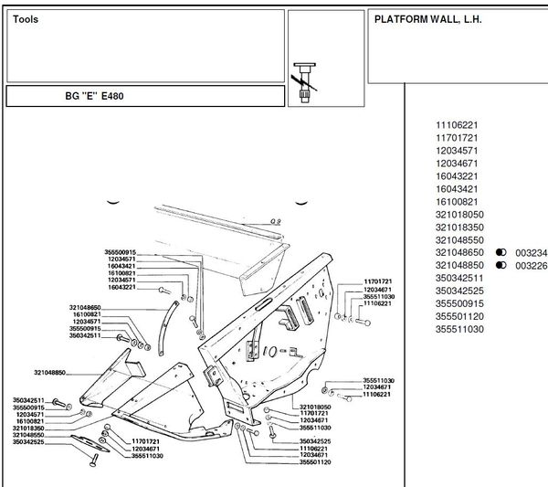 Laverda Header E 480 - Parts Catalog