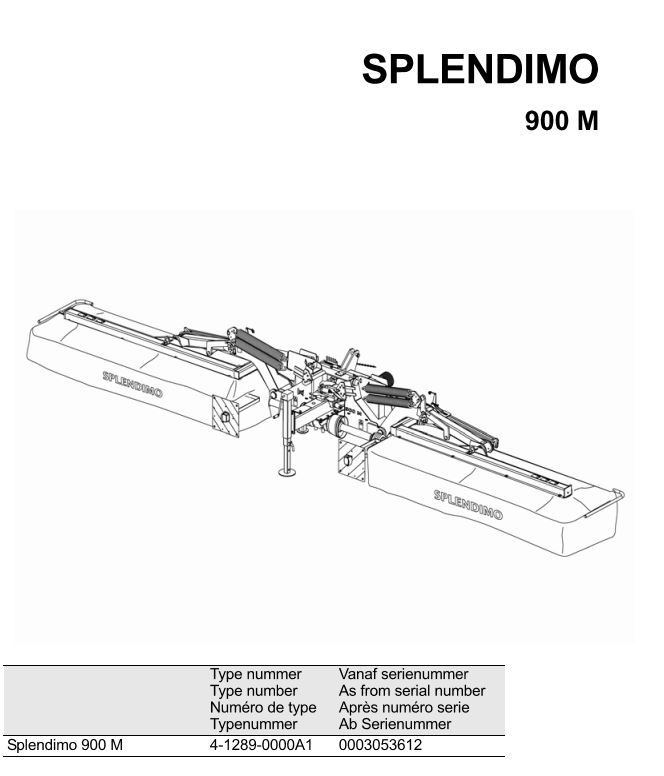 Lely Splendimo Parts Catalogs