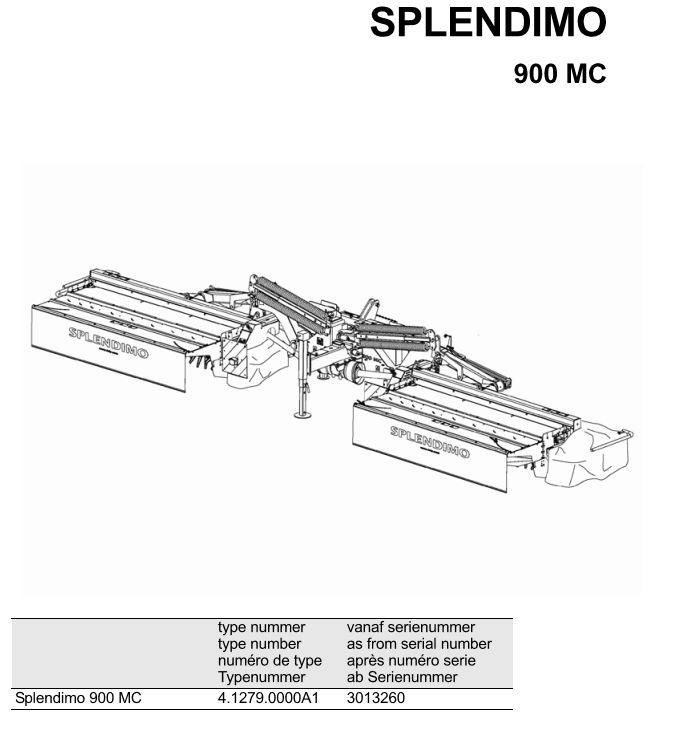 Lely Splendimo Parts Catalogs