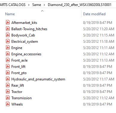 Same Diamond 230 after WSXJ360200LS10001 Parts Catalog,Same Diamond 230 ...