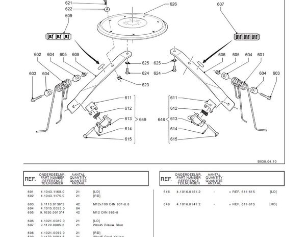 Lely Lotus Stabilo 770 Plus Rotary Tedder - Parts Cata