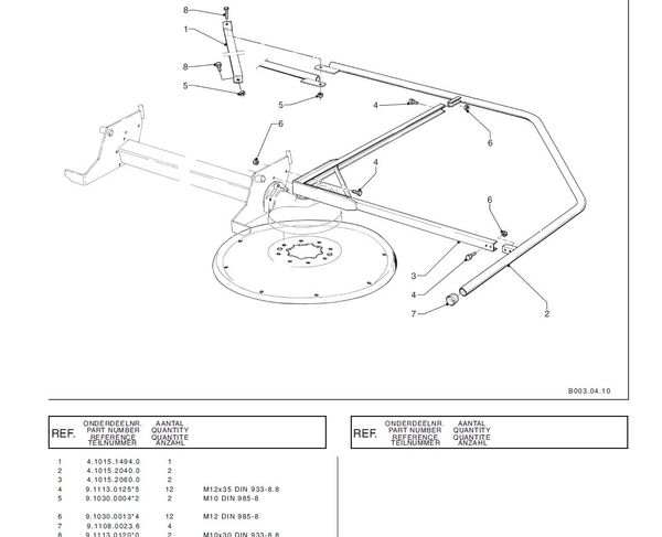 Lely Lotus 300 Combi Rotary Tedder - Parts Catalog