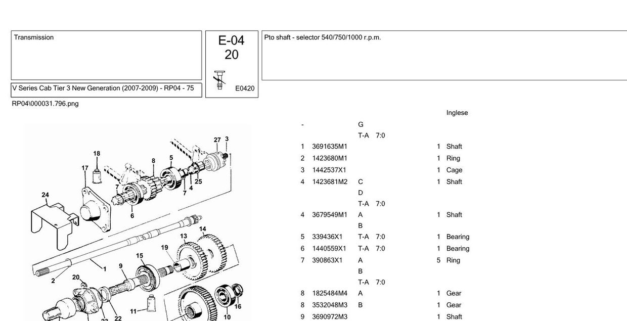 McCormick V 75 Tier 3 New Generation (2007-2009) Parts Catalog