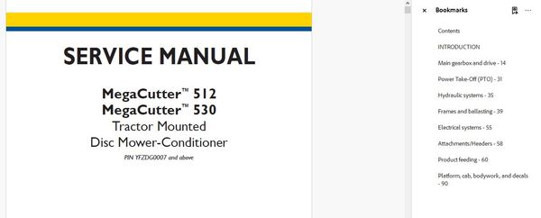 New Holland MegaCutter™ 512 MegaCutter™ 530 Tractor M