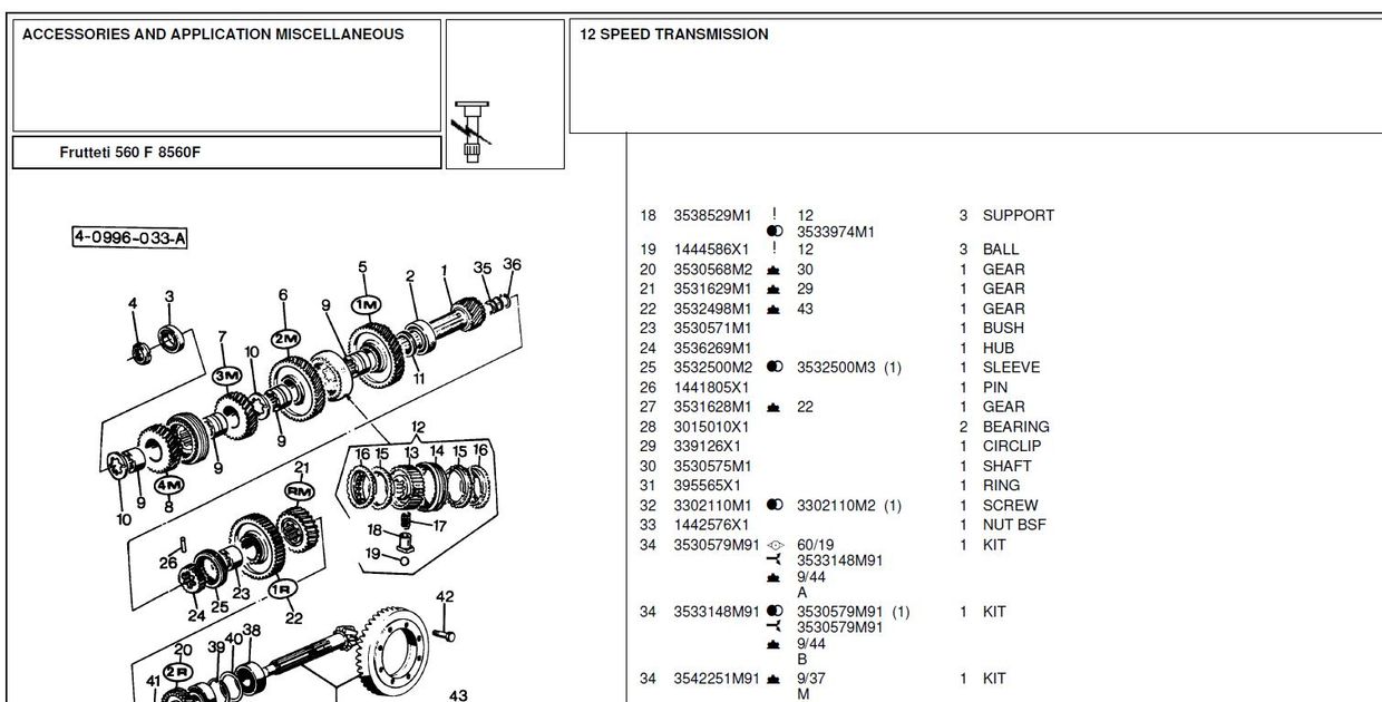 Landini Frutteti 560 F 8560 F Parts Catalog,Landini Frutteti 560 F 8560 ...