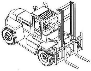 Hyster H165-H190-H210-H230-H250-H280-H300-H330-H360XL Forklift Truck ...