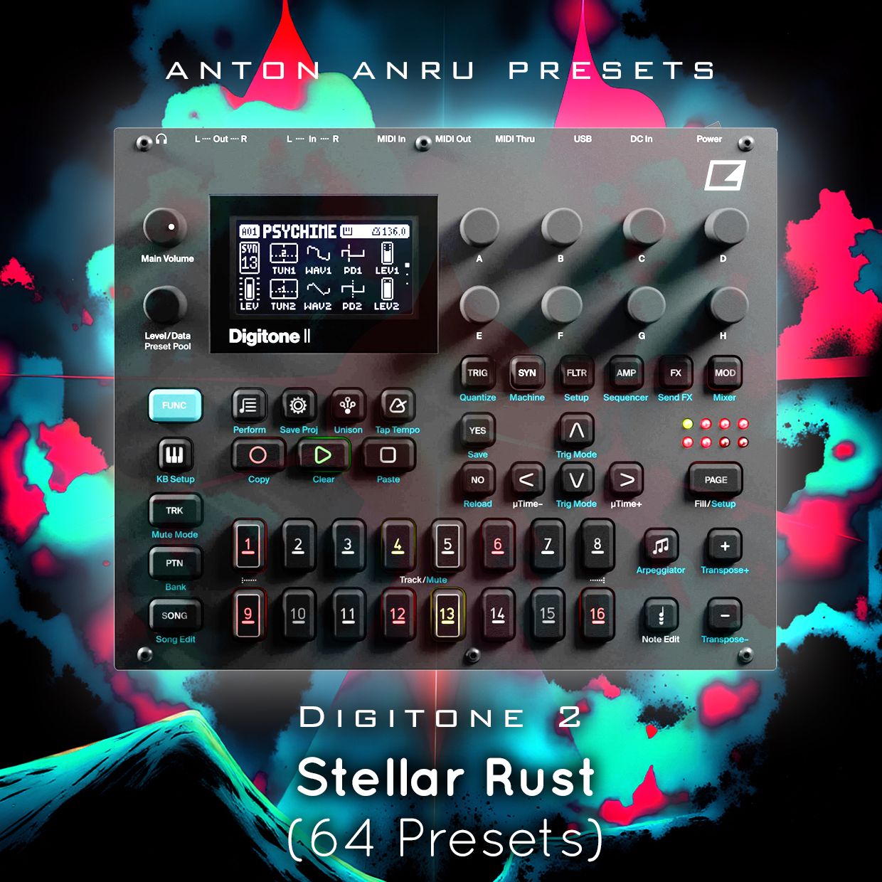 Elektron Digitone II Stellar Rust: 64 Synth, Bass, Arp Sounds