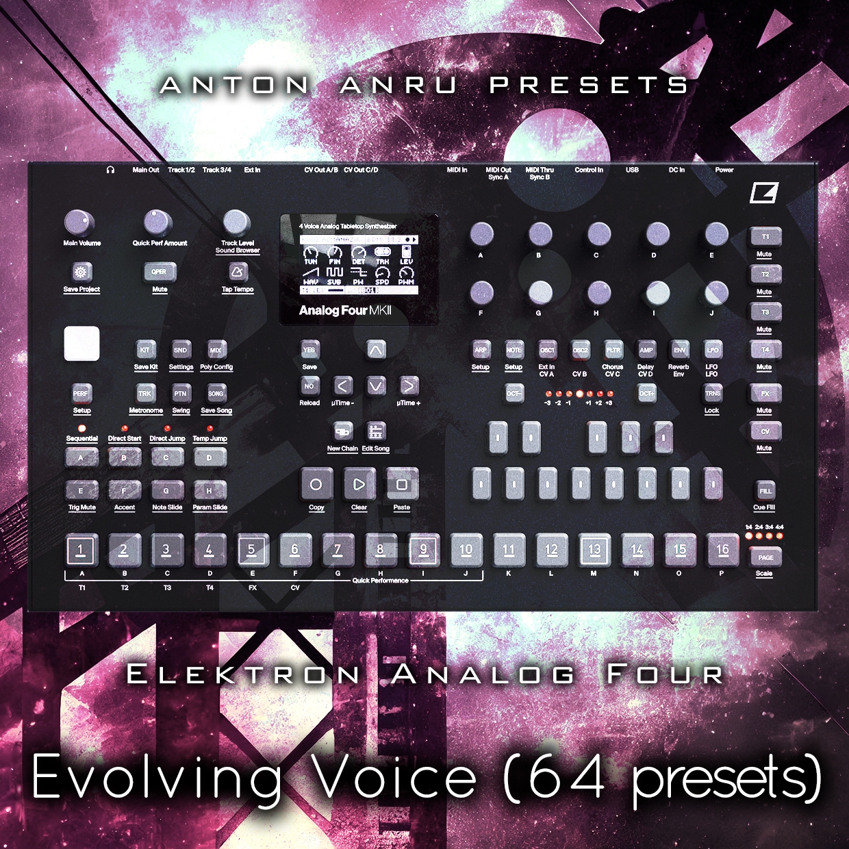 Elektron Analog Four - 64 Evolving Voice Presets by Anton Anru