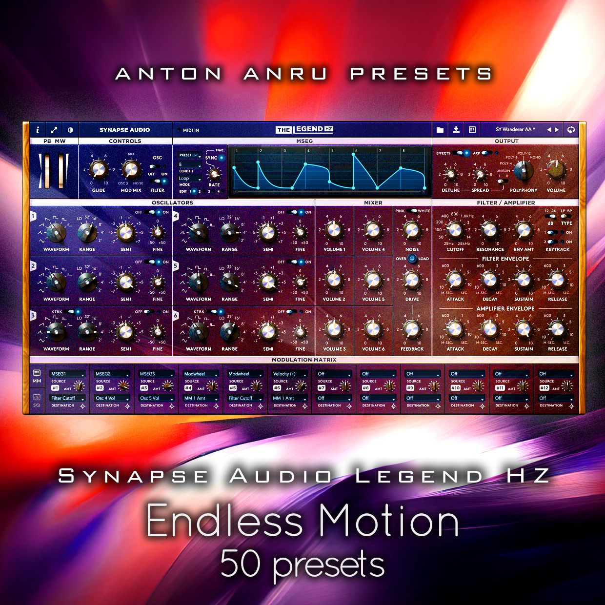 Synapse Audio Legend HZ Endless Motion: 50 Rhythmic Presets