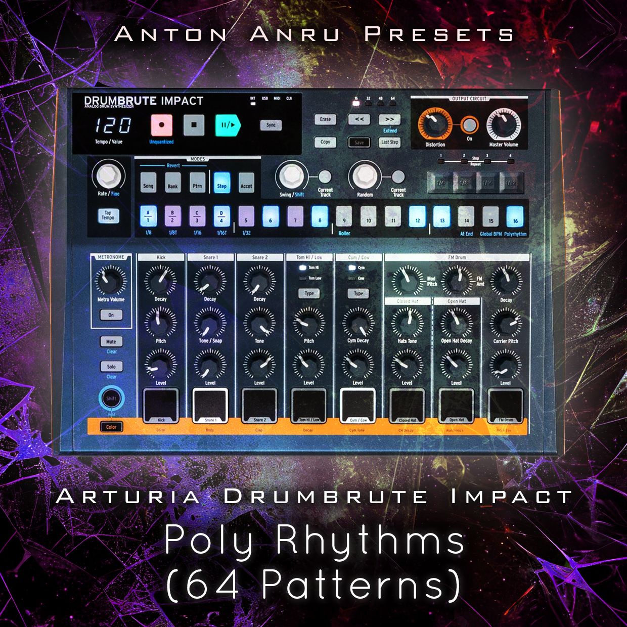 Arturia Drumbrute Impact Polyrhythmic Patterns