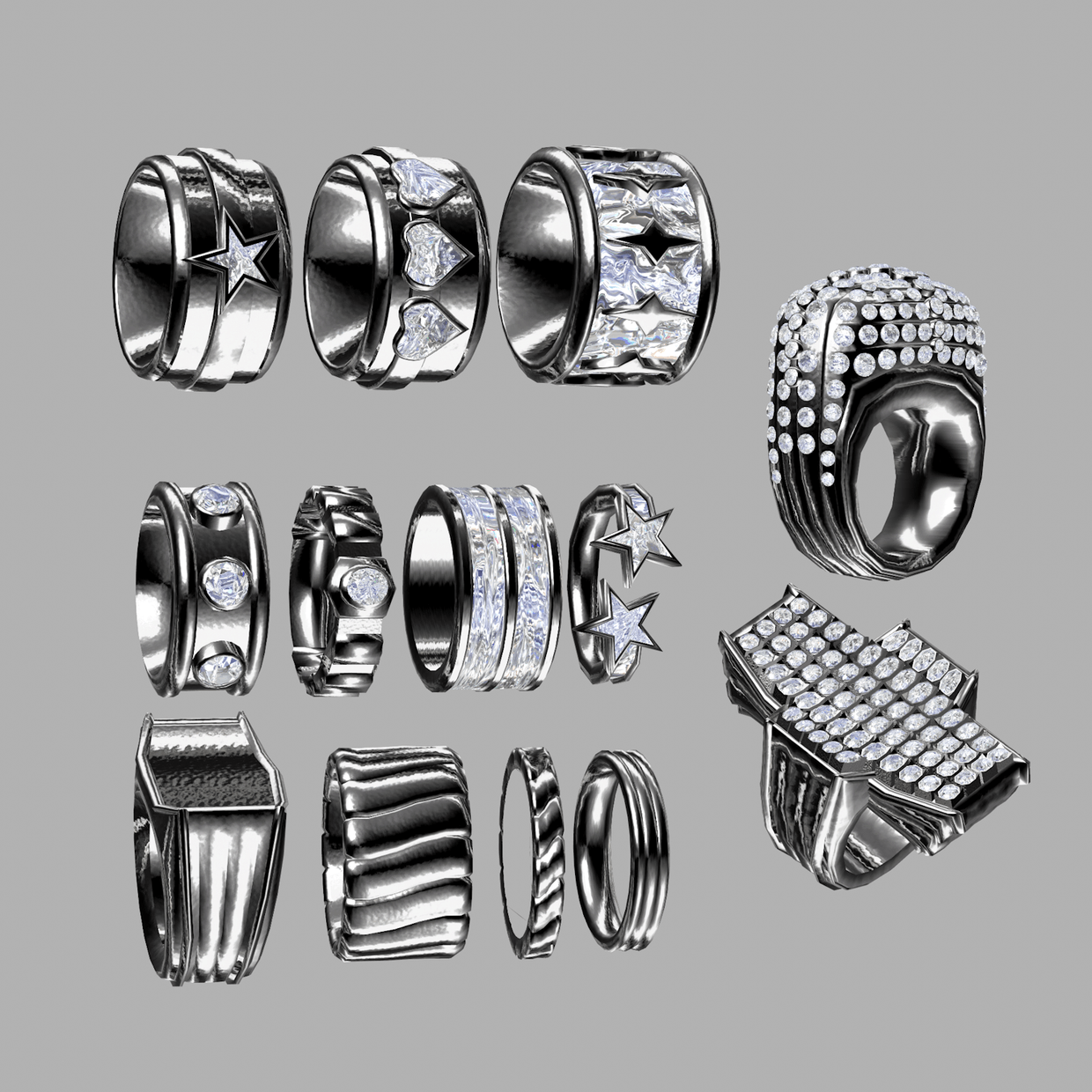Diamond Ring jewelry 3D Model FBX Free Download VRChat