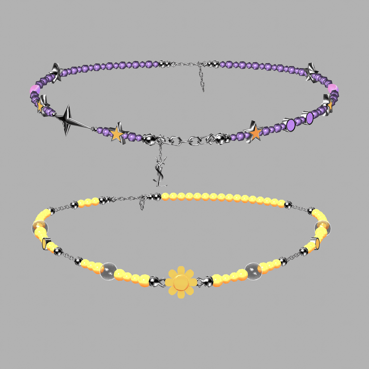 Necklace Choker jewelry 3D Model FBX Free Download VRChat