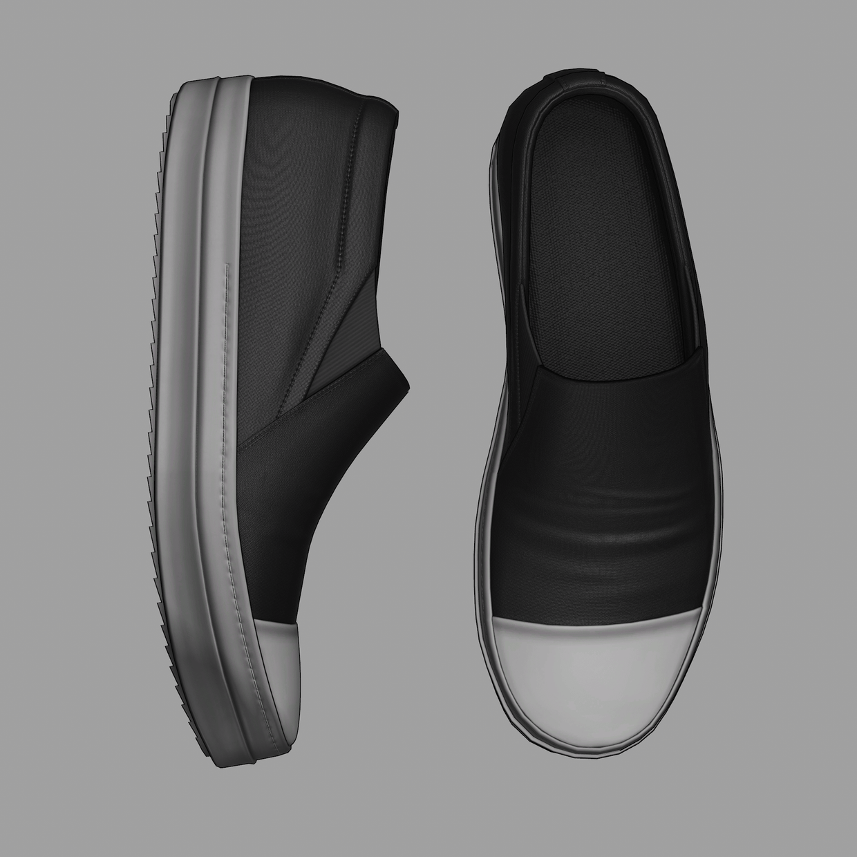Rick Owens slip-on Sneaker Shoe 3D Model FBX Download VRChat