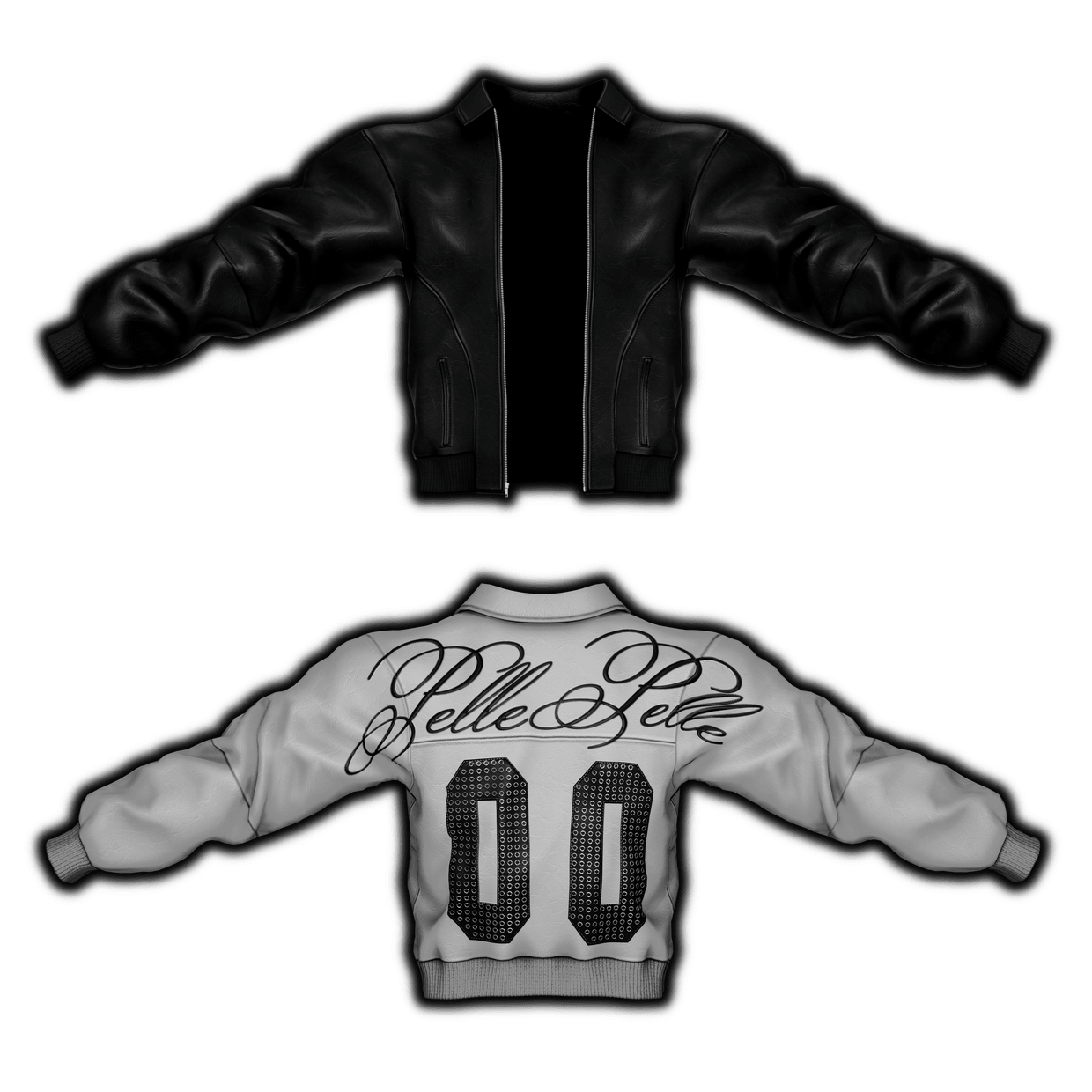 Leather pelle pelle jacket – Textured, Rigged, Game-Ready FBX for VRChat
