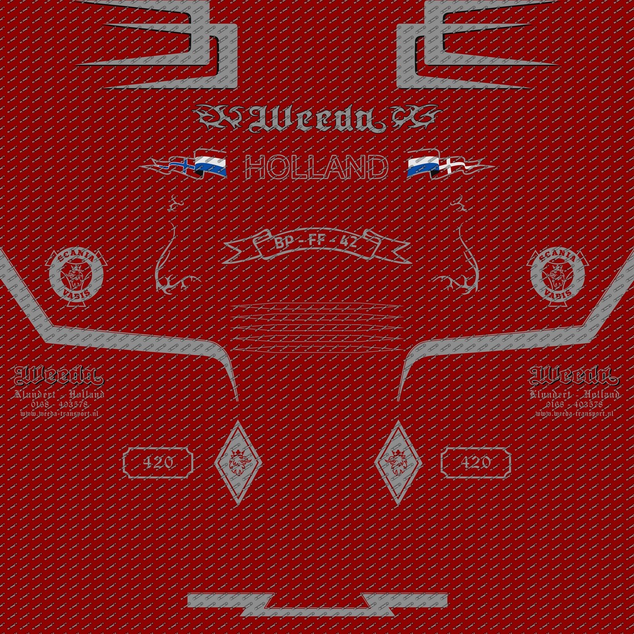 Decals Scania 124L Weeda