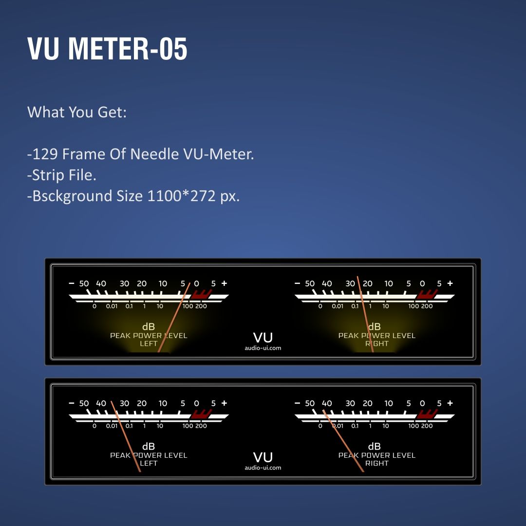 GUI Twine VU Meter (Left & Right) | Audio Plugin Interface