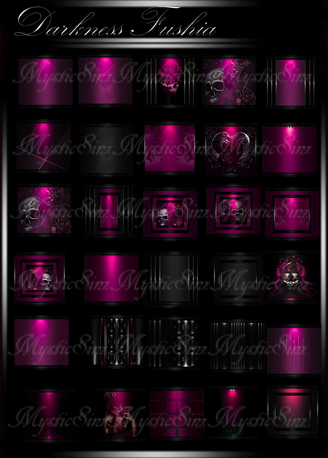 Darkness Fushia IMVU Room Textures Collection
