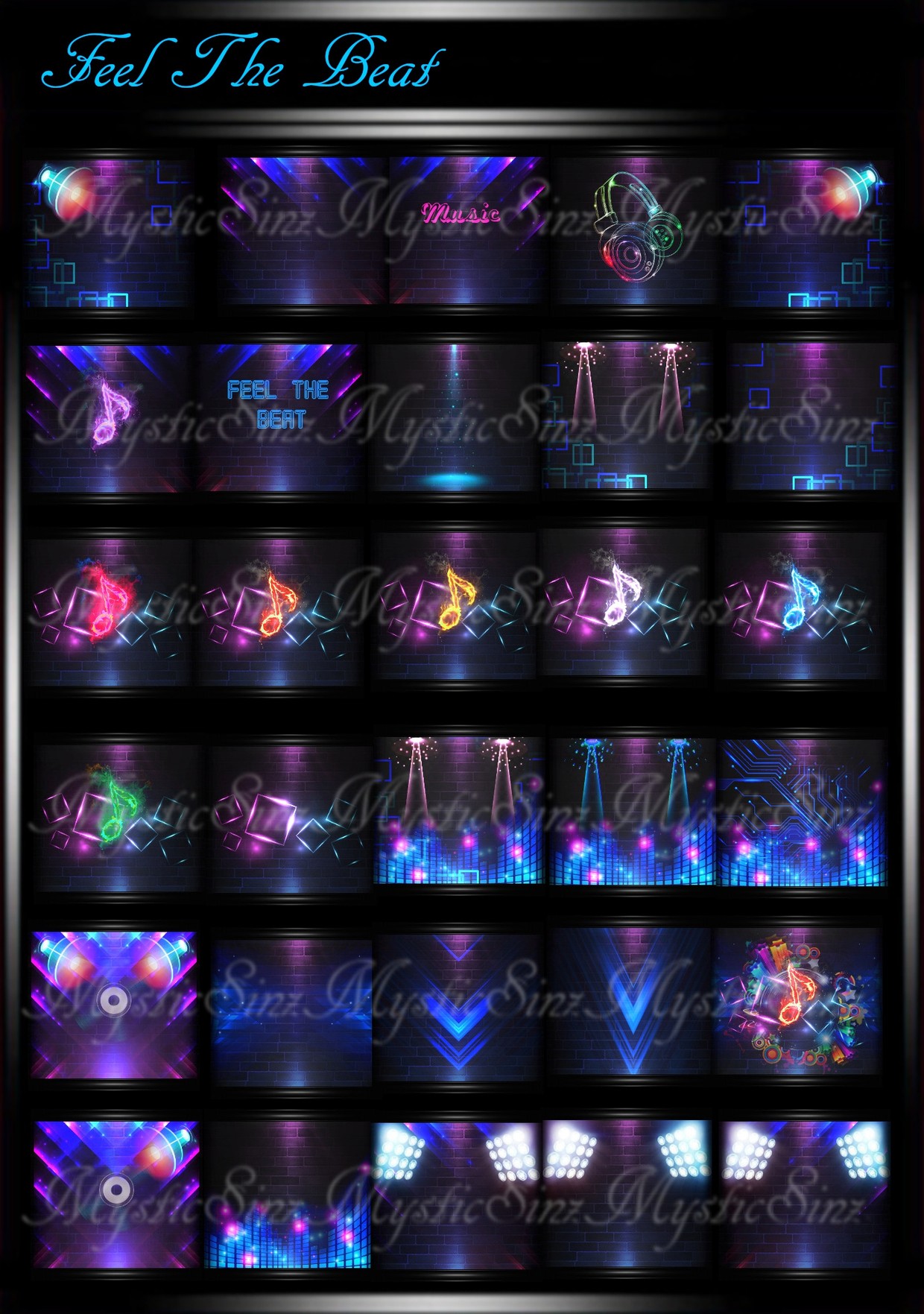 Feel The Beat IMVU Room Textures Collection