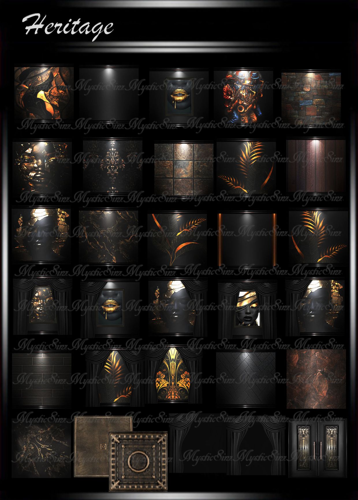 Heritage IMVU Room Textures Collection