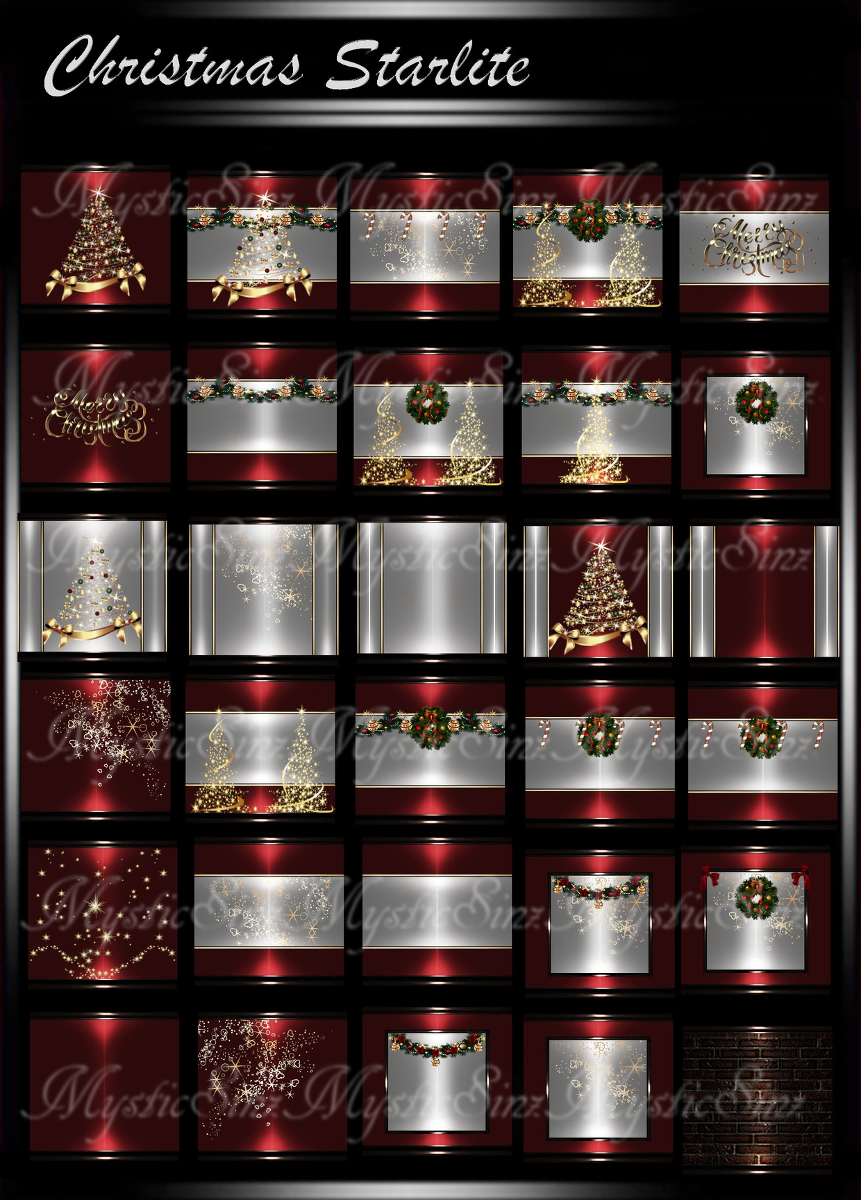 Christmas Starlite IMVU Room Textures Collection