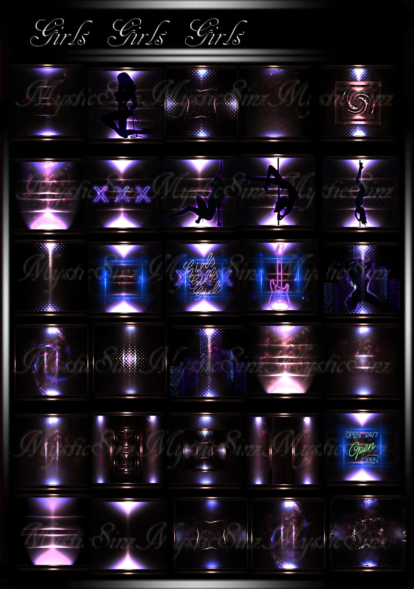 Butterlies Variety Pack 4 in 1 IMVU Room Textures Coll