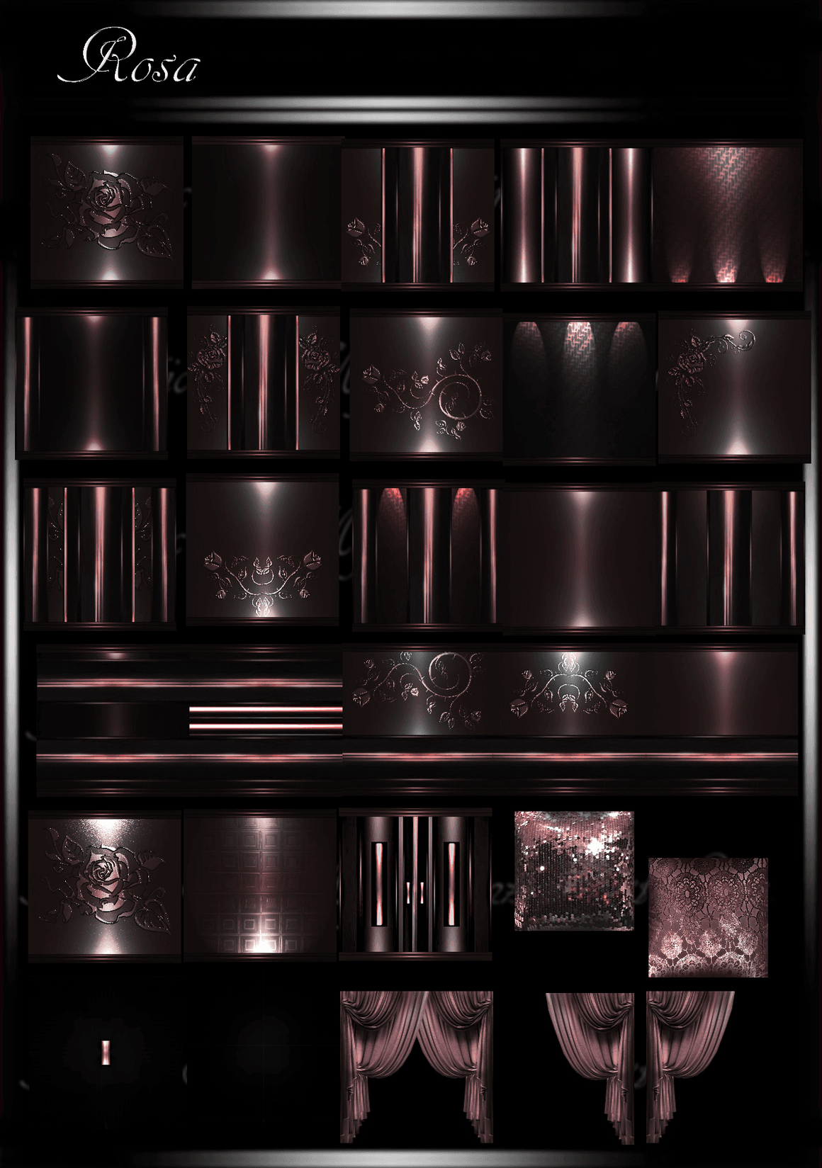 Contemporary Home 2 Dark IMVU Room Textures
