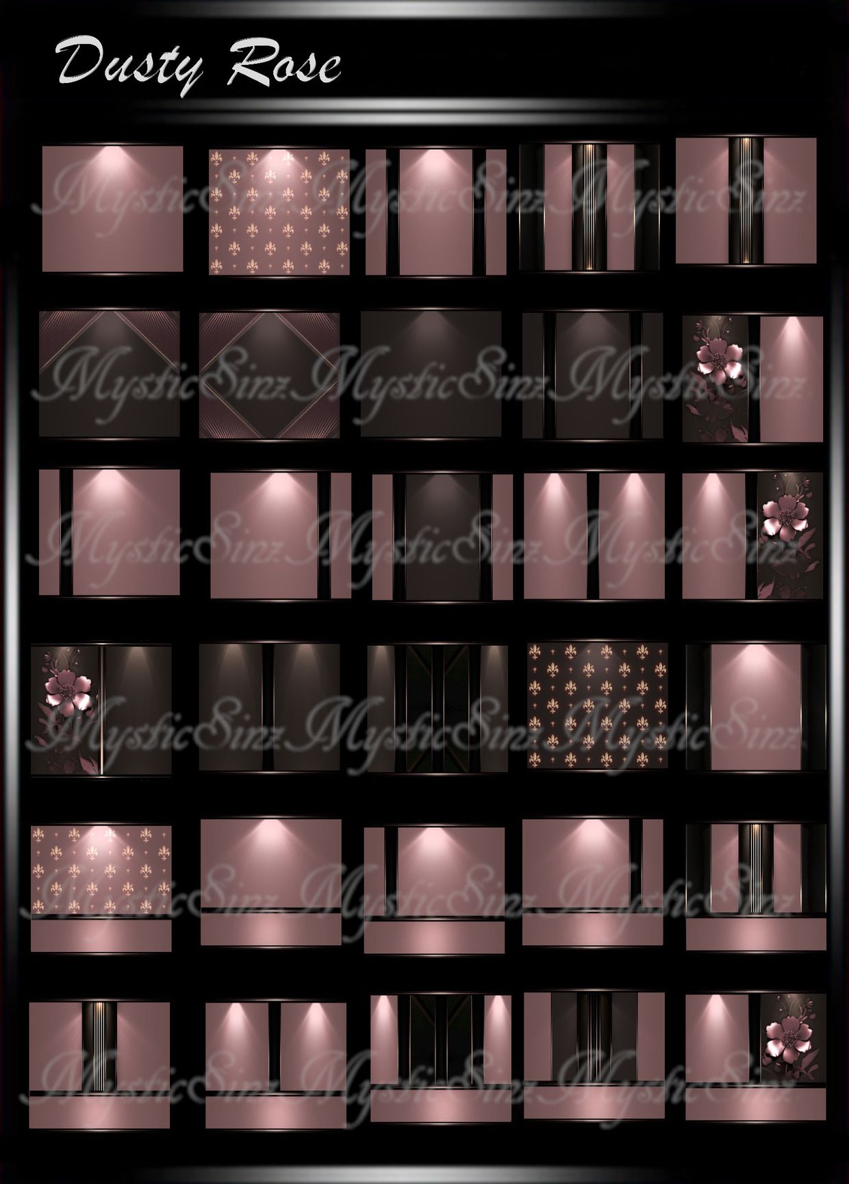 Dusty Rose IMVU Room Texture Collection
