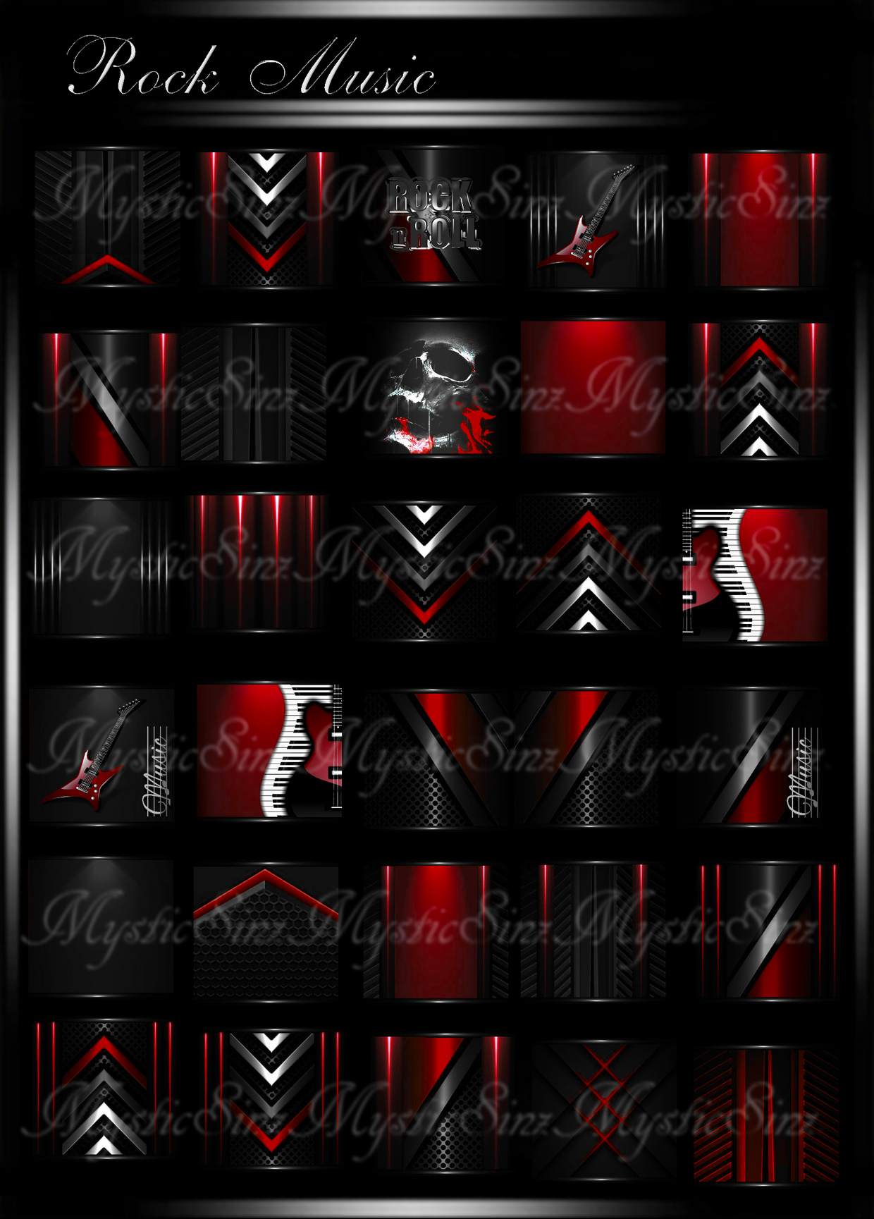 Gothic Red IMVU Room Textures Collection