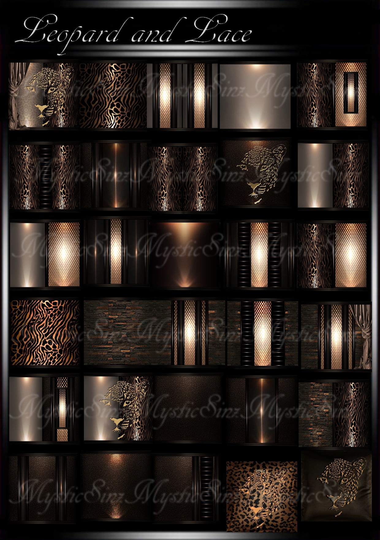 Leopard and Lace IMVU Room Texture Collection